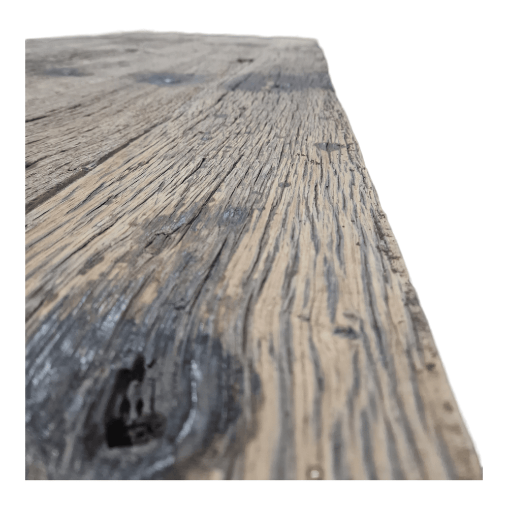 Eichenholz Tischplatte aus Wagonbohlen gebürstet dunkel | Giese ...